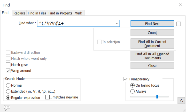 How To Find Duplicate Lines Using Notepad 
